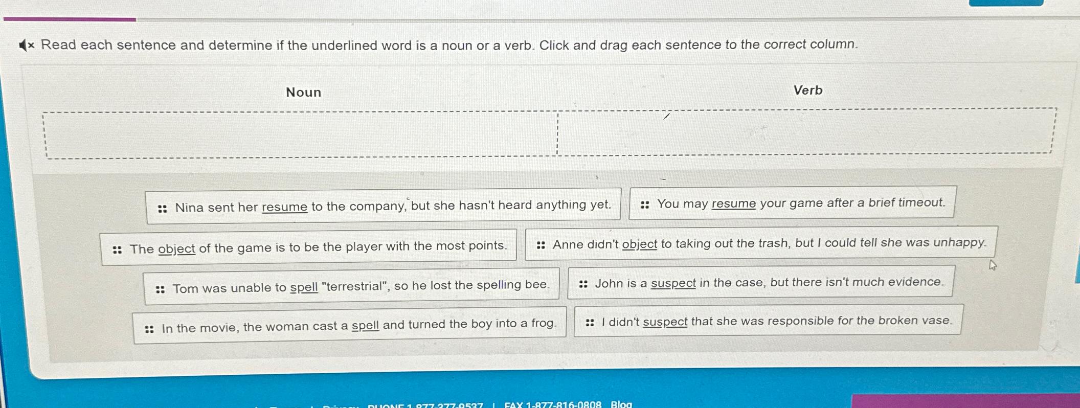 Solved Read each sentence and determine if the underlined | Chegg.com