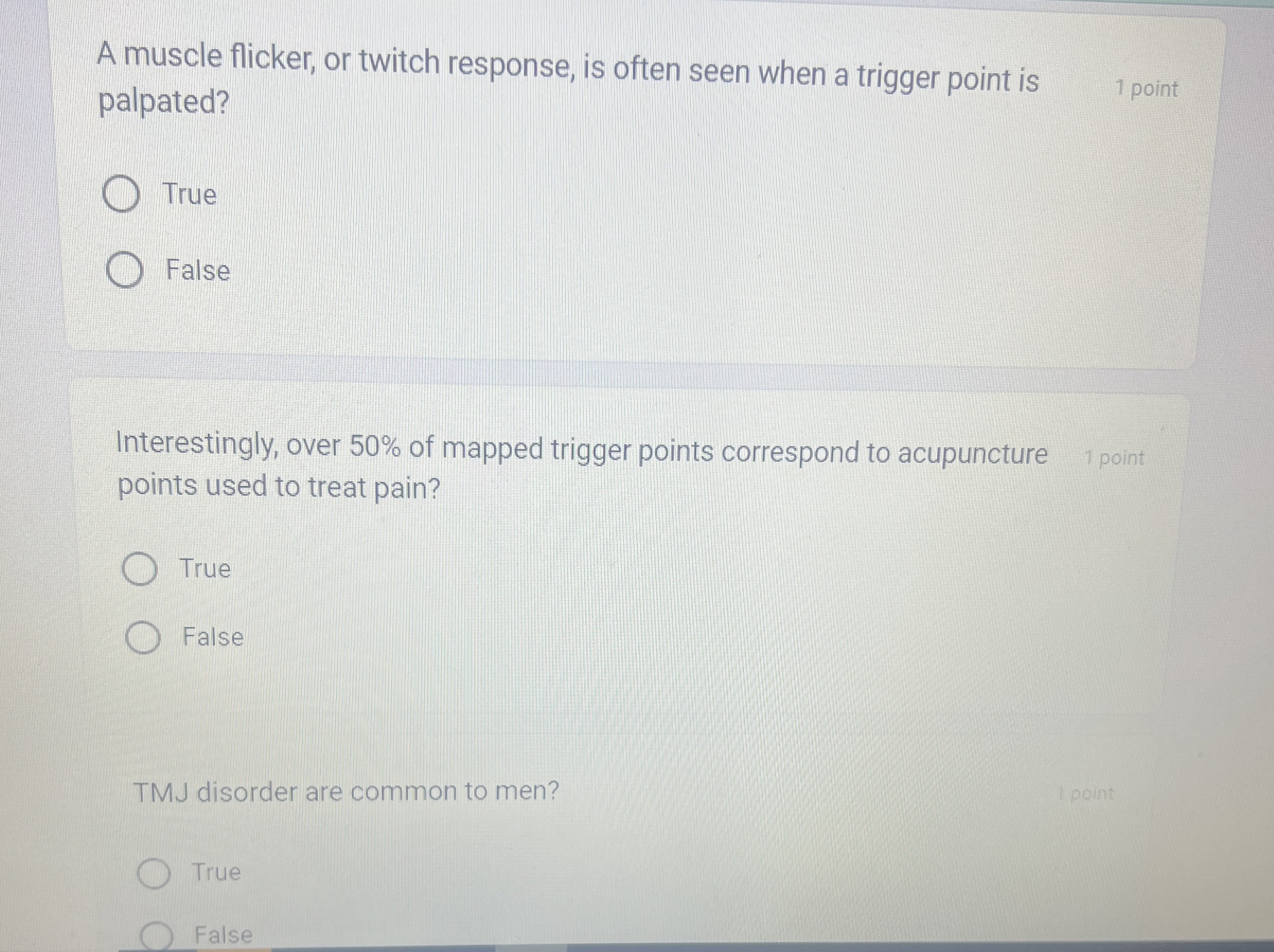Solved A muscle flicker, or twitch response, is often seen | Chegg.com