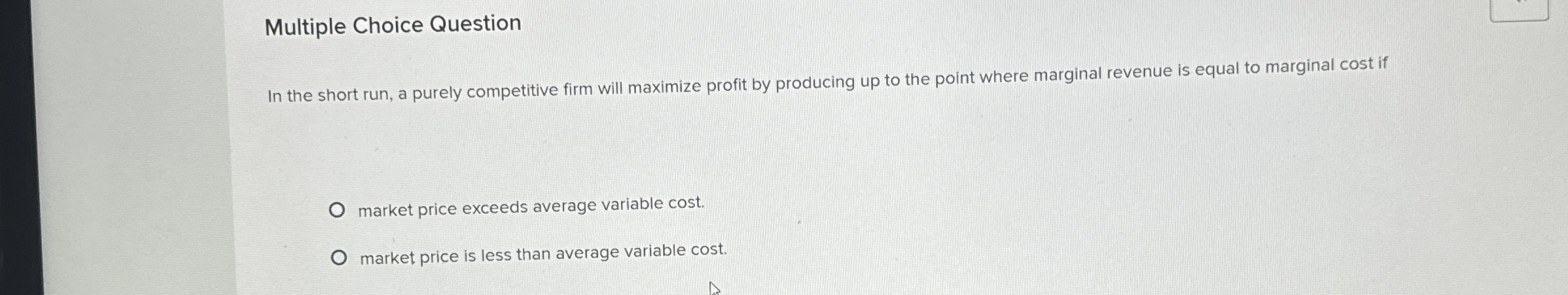 Solved Multiple Choice QuestionIn the short run, a purely | Chegg.com