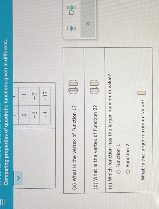 Solved Answer the questions below based on the two quadratic | Chegg.com