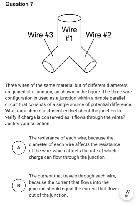 Solved Question 7 Wire Wire #3 #1 Wire #2 Three wires of the | Chegg.com