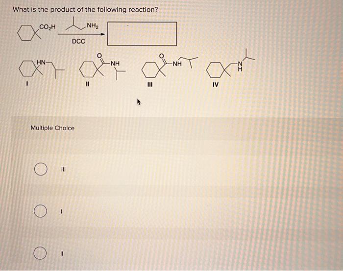 Solved What Is The Product Of The Following Reaction