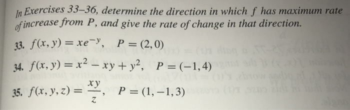 Solved In Exercises 33–36, determine the direction in which | Chegg.com