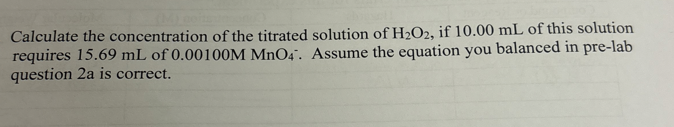 Solved Calculate the concentration of the titrated solution | Chegg.com