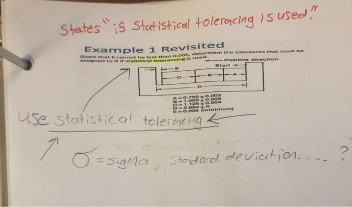 Solved States'is Statistical toleracing is used." Example 1 | Chegg.com