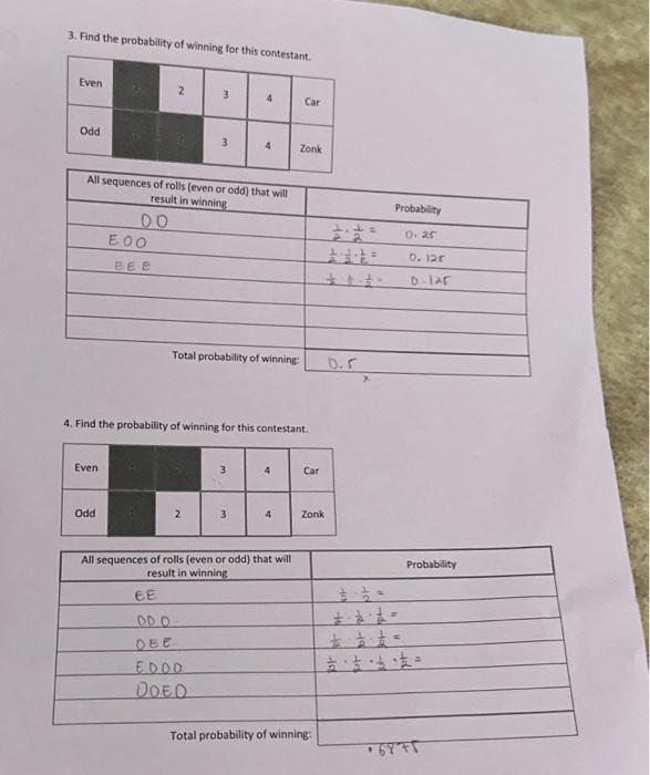 Solved This activity is based on a game that is played on | Chegg.com