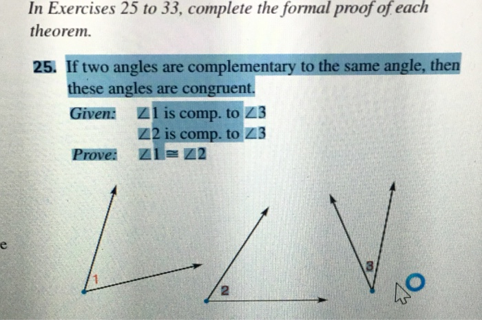 Solved In Exercises 25 to 33, complete the formal proof of | Chegg.com