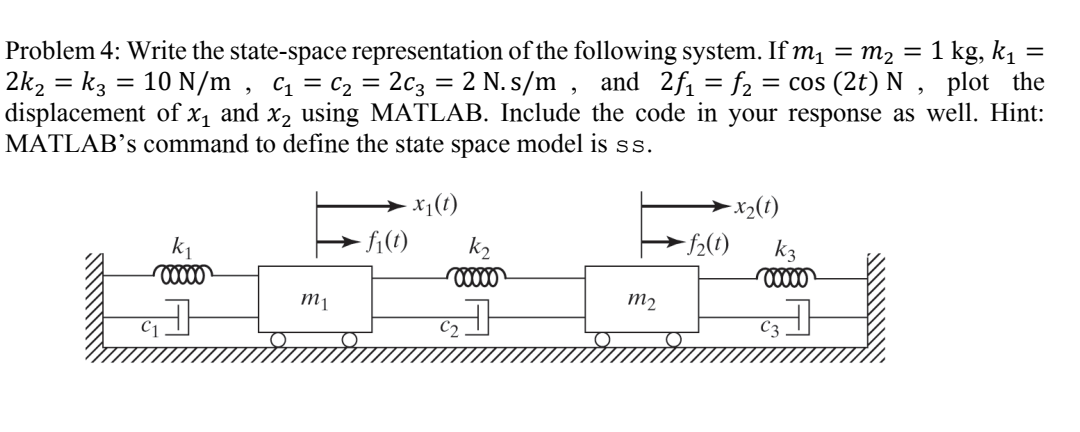 Problem 4: Write the state-space representation of | Chegg.com