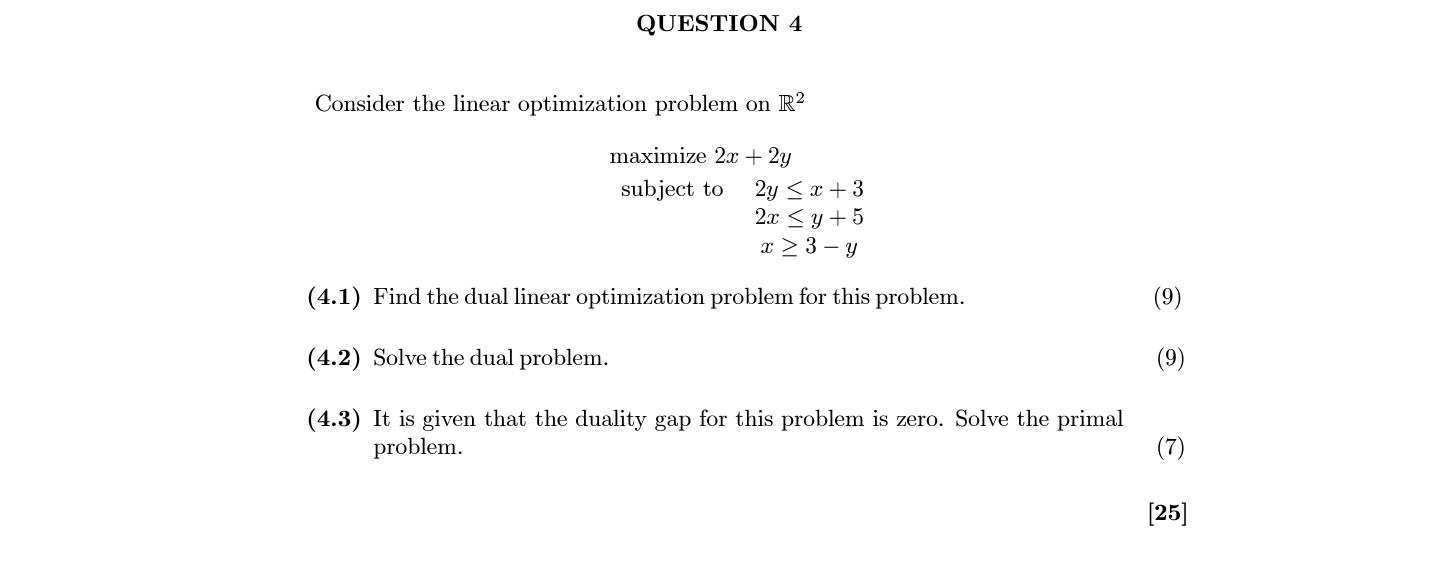 Solved Consider the linear optimization problem on R2 | Chegg.com