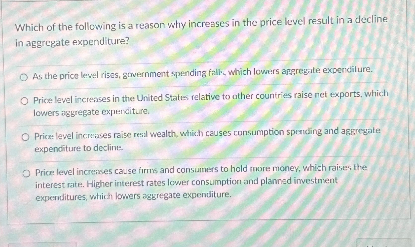 Solved Which of the following is a reason why increases in | Chegg.com