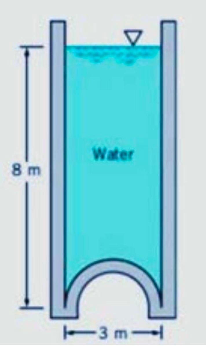 Solved 1.)A three meter diameter open cylindrical tank | Chegg.com