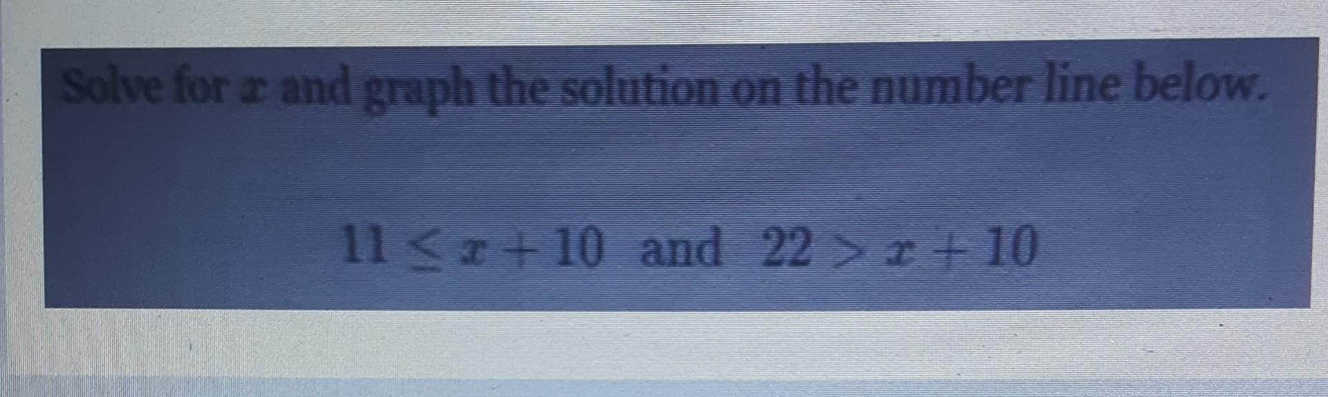 Solved Solve for x and graph the solution on the number line | Chegg.com