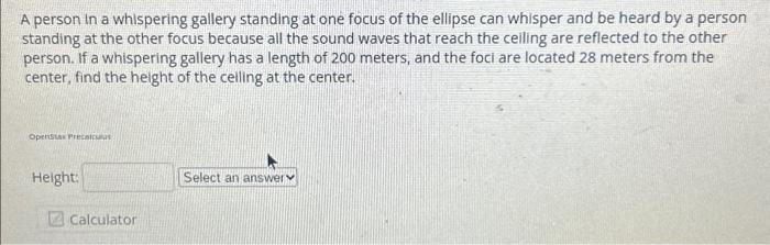 Solved A person in a whispering gallery standing at one | Chegg.com