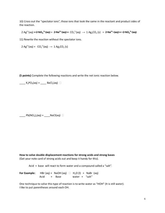 Solved Aqueous lonic Reactions: Double Replacement Reactions | Chegg.com
