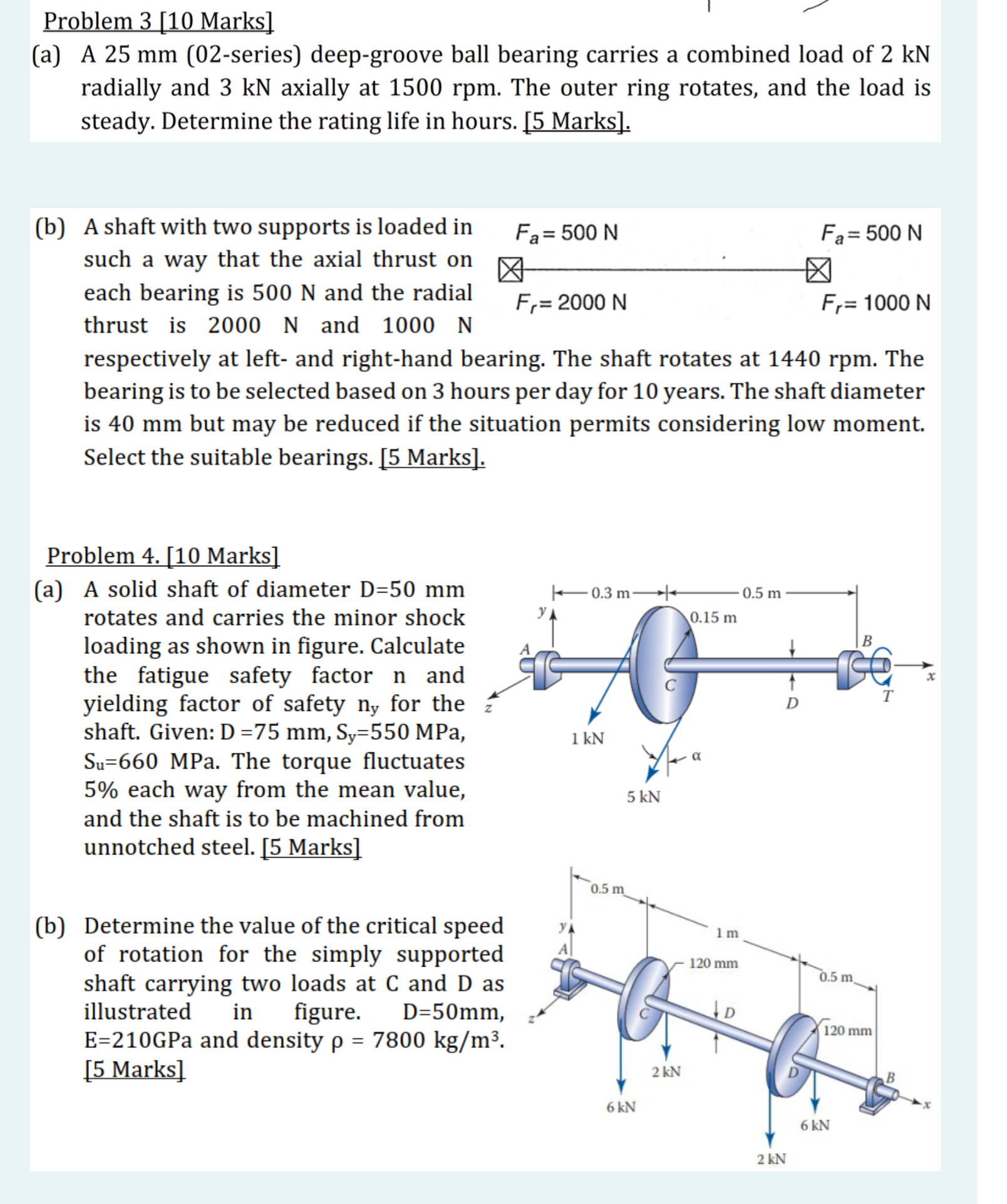 Solved Problem 3 [10 ﻿Marks](a) ﻿A 25 ﻿mm (02-series) | Chegg.com