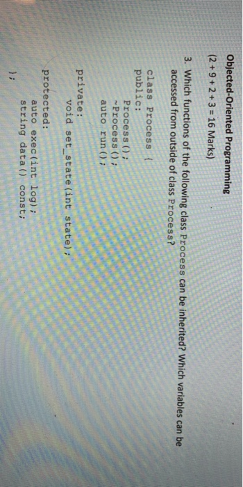Solved Objected-Oriented Programming (2 +9+ 2 + 3 = 16 | Chegg.com Solved Objected-Oriented Programming (2 +9+ 2 + 3 = 16 | Chegg.com