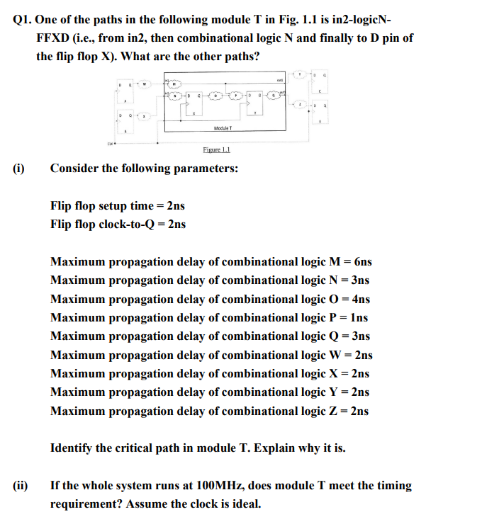 Solved Q1. ﻿One of the paths in the following module T ﻿in | Chegg.com
