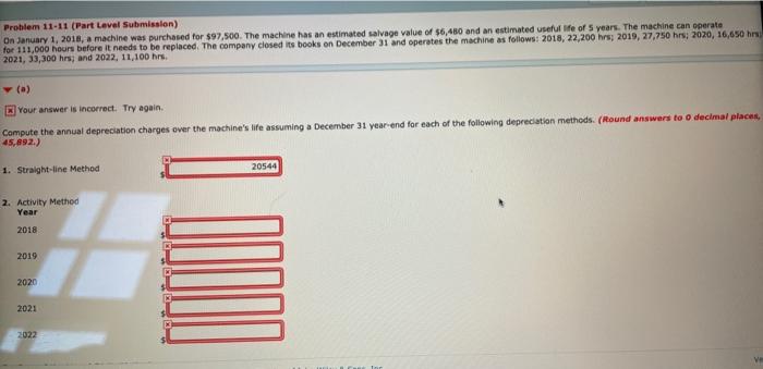 Solved Problem 11-11 (Part Level Submission) On January 1, | Chegg.com