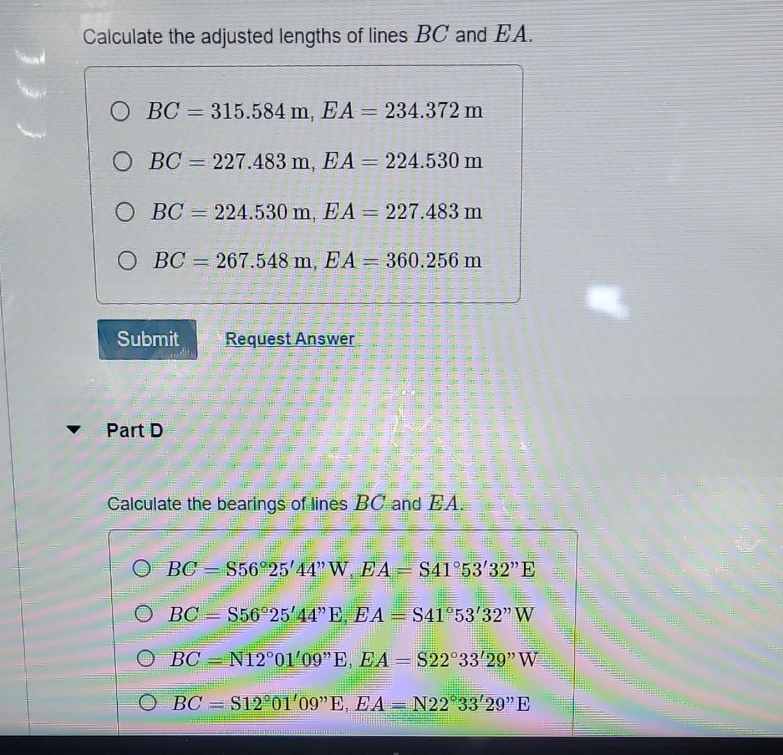Solved Us̄ing the compass (Bowditch) rule, adjust the | Chegg.com