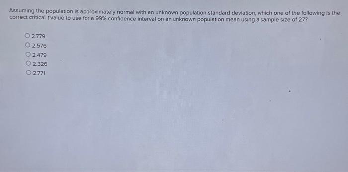 Solved Assuming the population is approximately normal with | Chegg.com