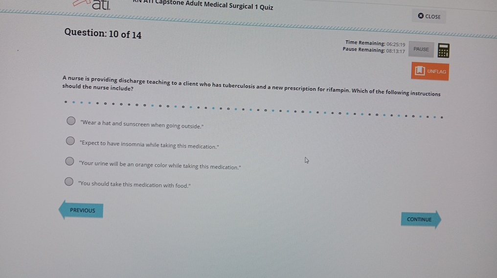 Solved A nurse is providing discharge teaching to a client | Chegg.com