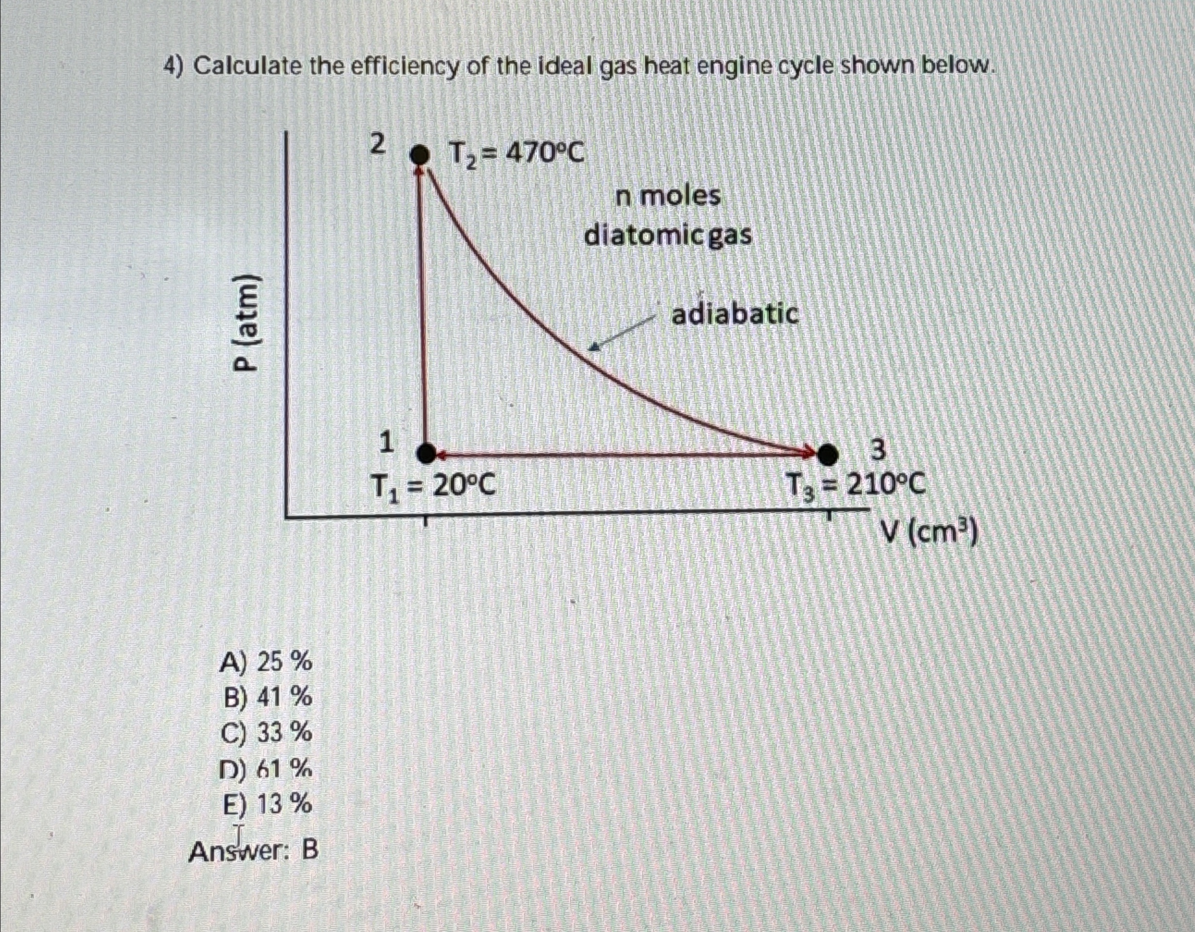 Solved Calculate the efficiency of the ideal gas heat engine | Chegg.com