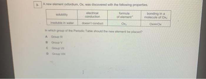 Solved A new element oxfordium. Ox, was discovered with the | Chegg.com