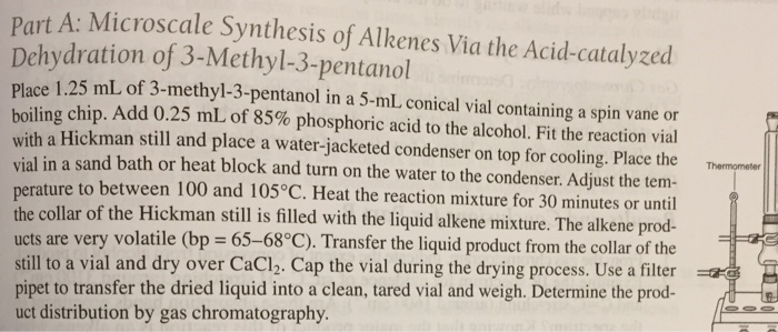 Solved 3-Methyl-3 Pentanol Phosphoric acid 3-Methyl-2- | Chegg.com