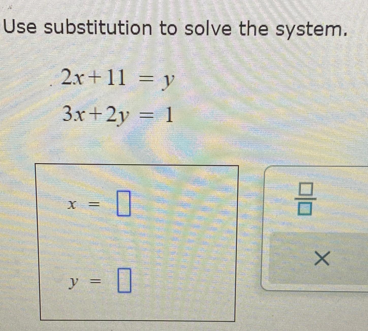Solved Use substitution to solve the | Chegg.com