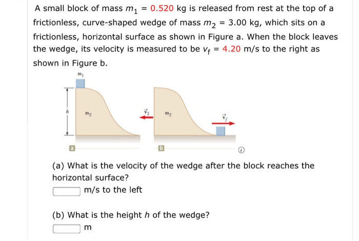 Solved A small block of mass m1 = 0.520 kg is released from | Chegg.com