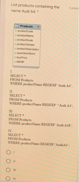 Solved Products product Code productName productScale | Chegg.com