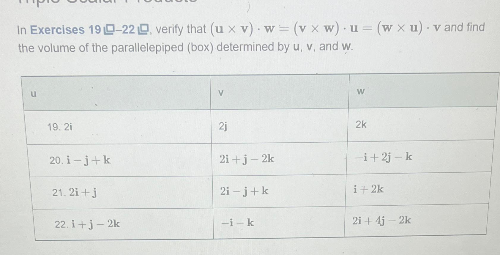 Solved In Exercises 19 -22, ﻿verify that | Chegg.com