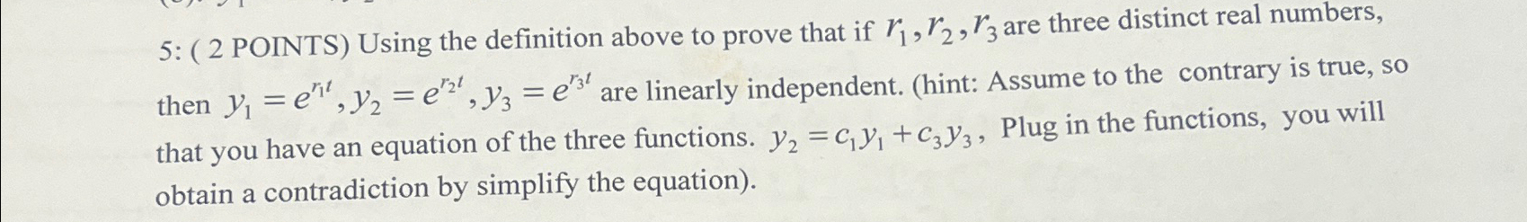 Solved 5: ( 2 POINTS) Using the definition above to prove | Chegg.com