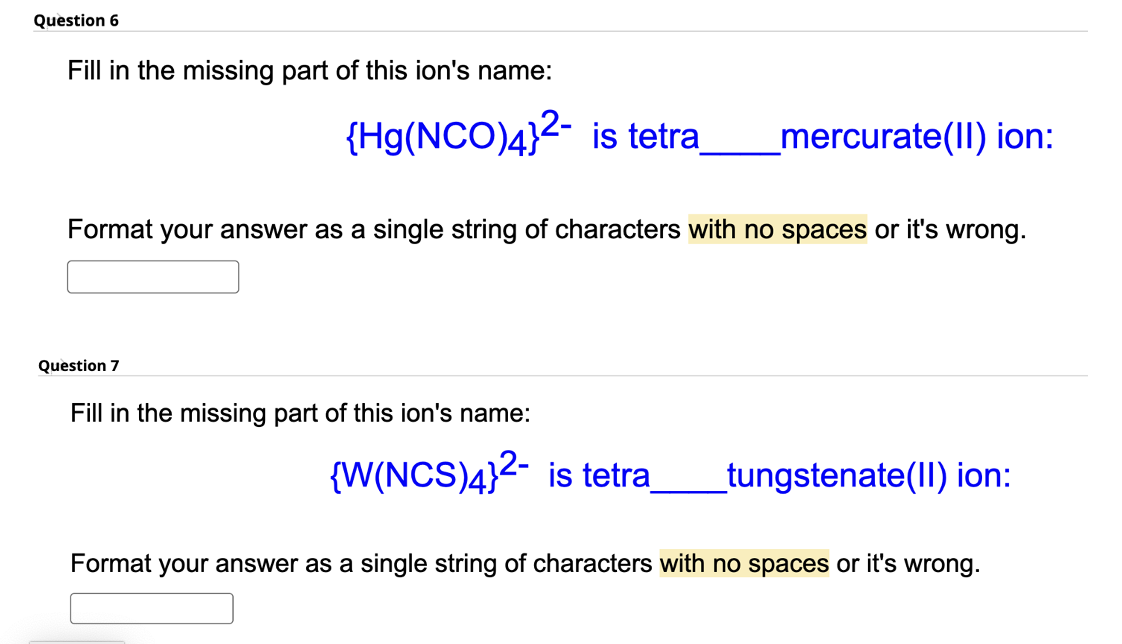 Solved Fill in the missing part of this ion's | Chegg.com