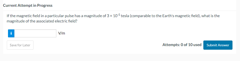 Solved Current Attempt in ProgressIf the magnetic field in a | Chegg.com