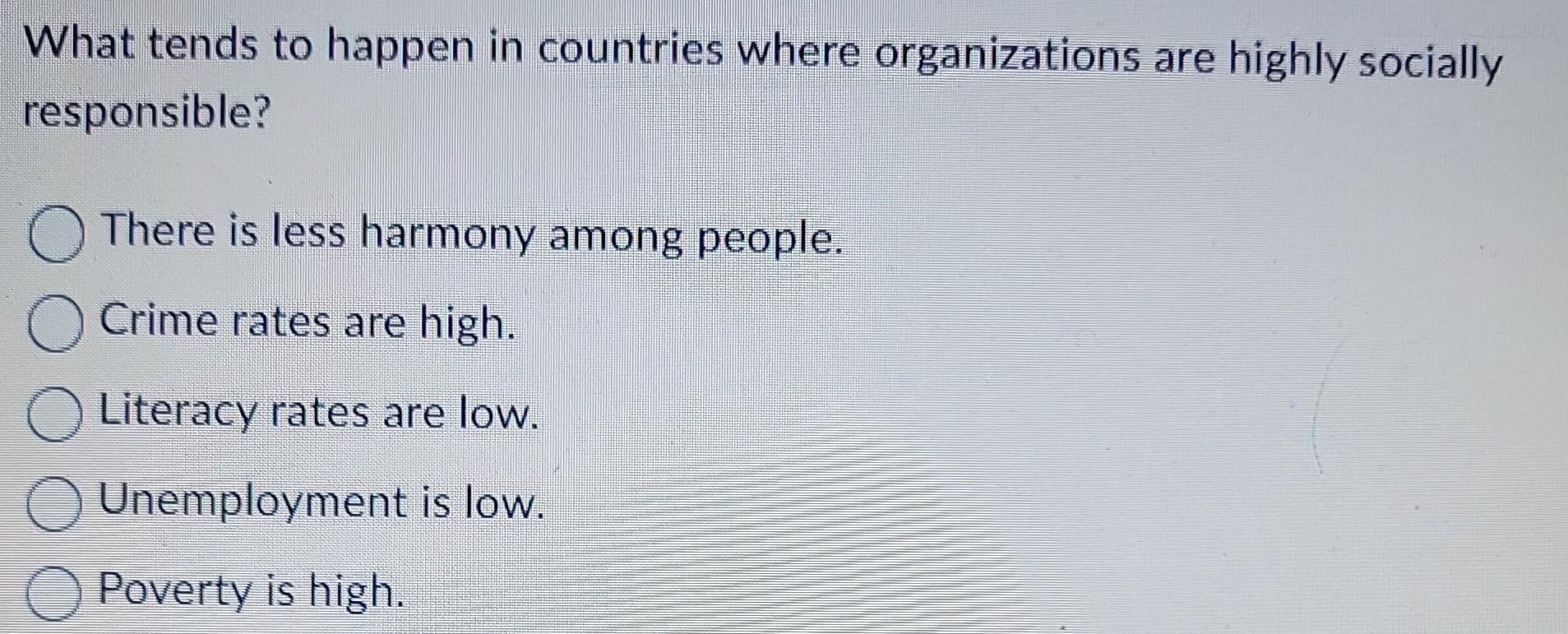 Solved What tends to happen in countries where organizations | Chegg.com