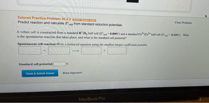 Solved Tutored Practice Problem 20.2.2 cm Predict reaction | Chegg.com