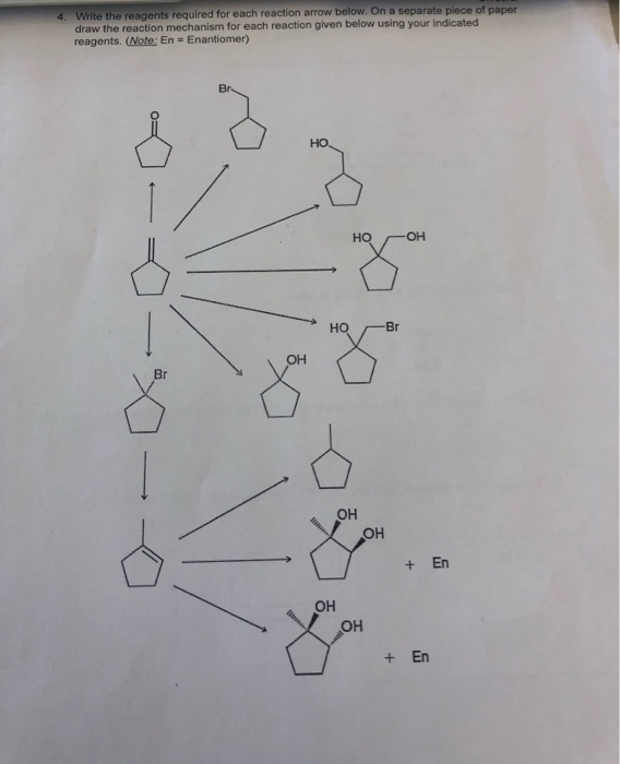 Solved 4. Write the reagents required for each reaction | Chegg.com