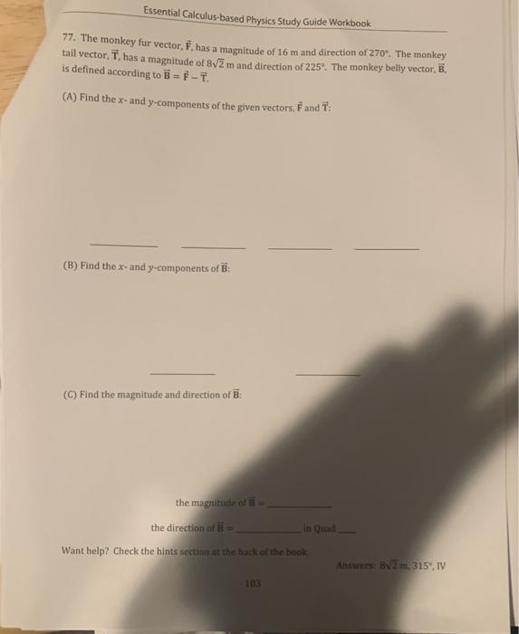 Solved Essential Calculus-based Physics Study Guide Workbook | Chegg.com