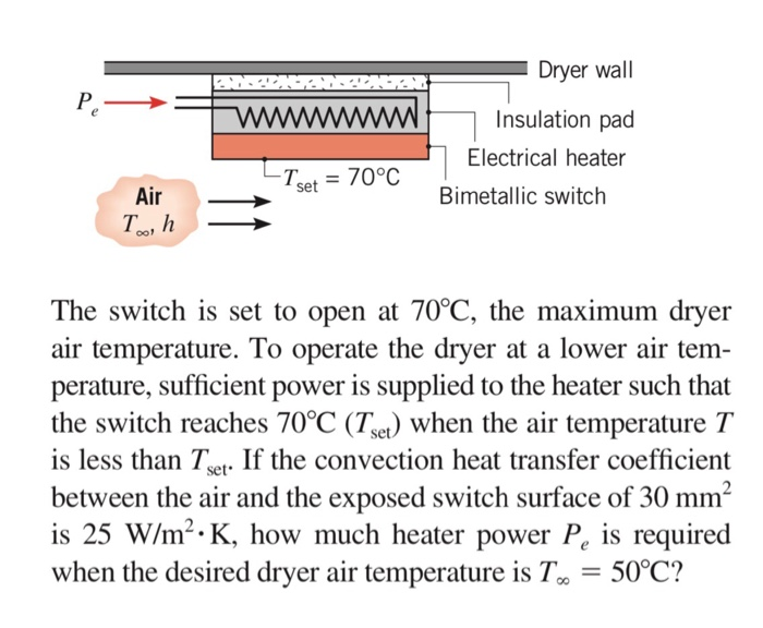 Solved 1.27 The temperature controller for a clothes dryer | Chegg.com