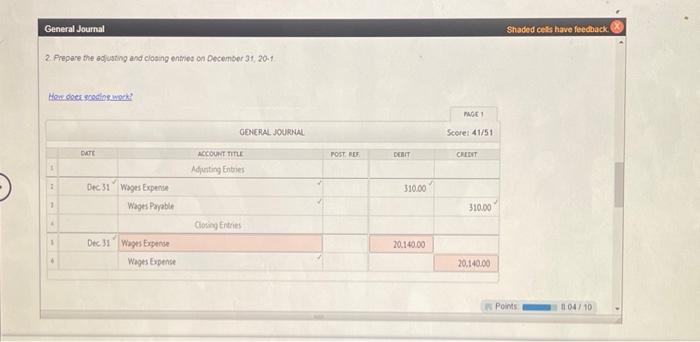 Solved Prepare adjusting, closing, and payroll entries for | Chegg.com