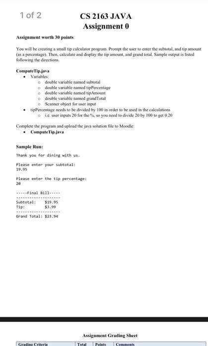 Solved Assignment worth 30 points You will be ereating a | Chegg.com