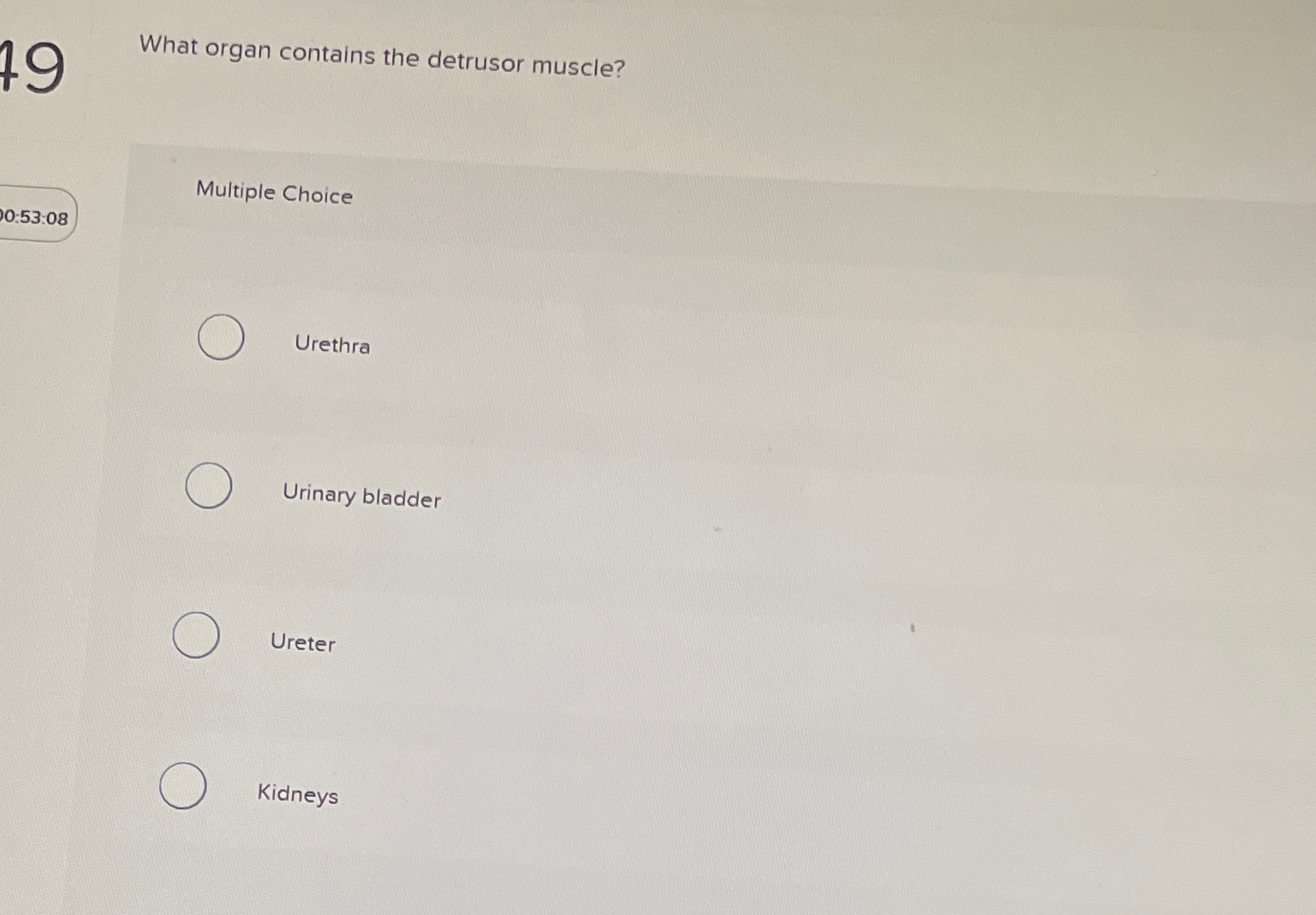Solved 49What organ contains the detrusor muscle?Multiple | Chegg.com