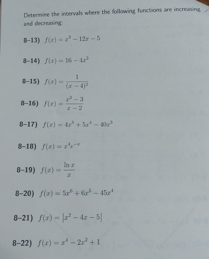 Solved Determine the intervals where the following functions | Chegg.com
