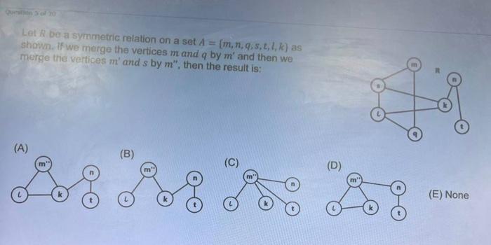 Let R be a symmetric relation on a set | Chegg.com