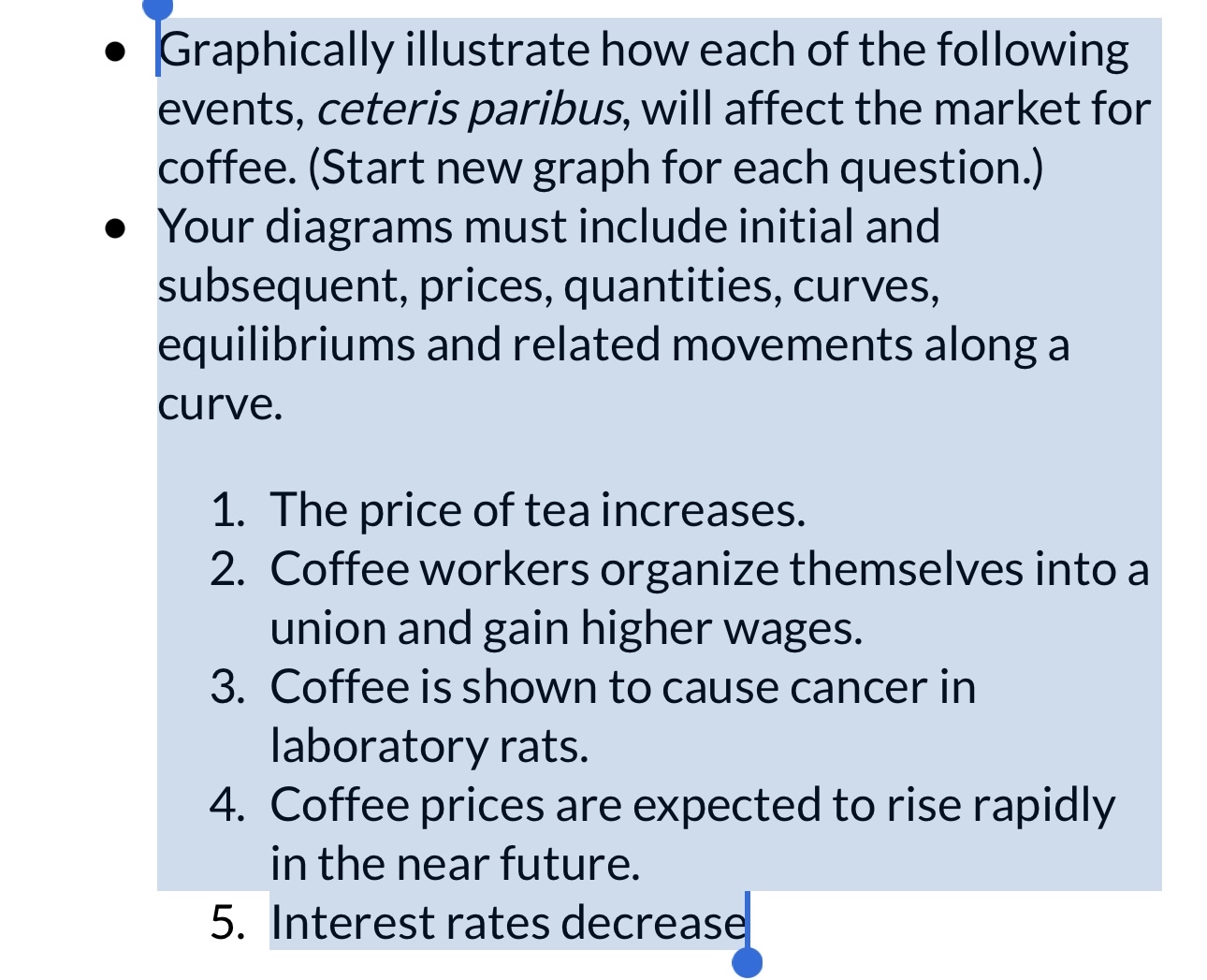 Solved Graphically illustrate how each of the following | Chegg.com