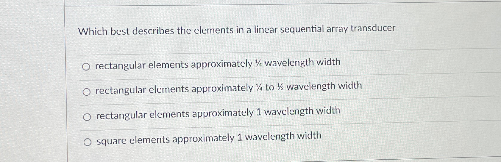 Solved Which Best Describes The Elements In A Linear 9974