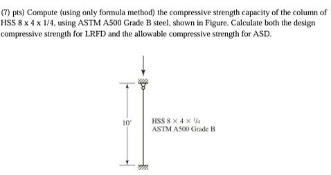 Solved Compute (using only formula method) ﻿the compressive | Chegg.com
