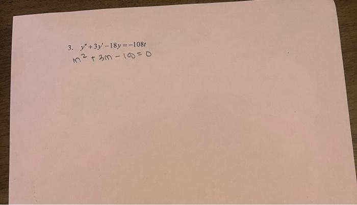 Solved Diff eq. solve using underermind coefficients or | Chegg.com