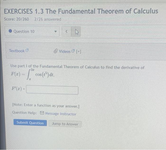 Solved EXERCISES 1.3 The Fundamental Theorem of Calculus | Chegg.com